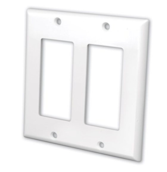 Vanco | Decor Style Face Plates- Dual & White (820512) - SS&Si Dealer ...