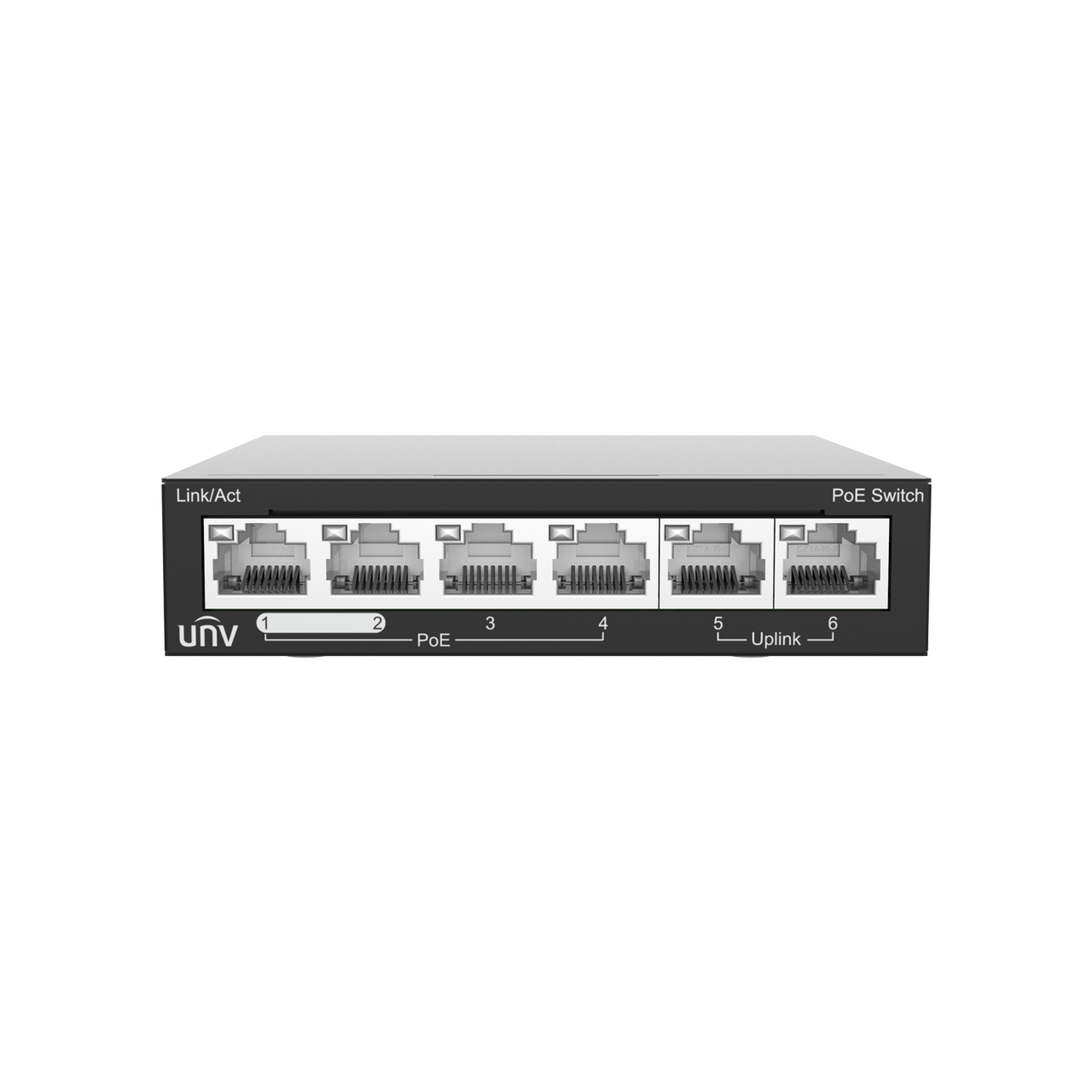Uniview | UNV 4 Port POE Switch; 4 10/100Mbps POE ports and 2 10 ...