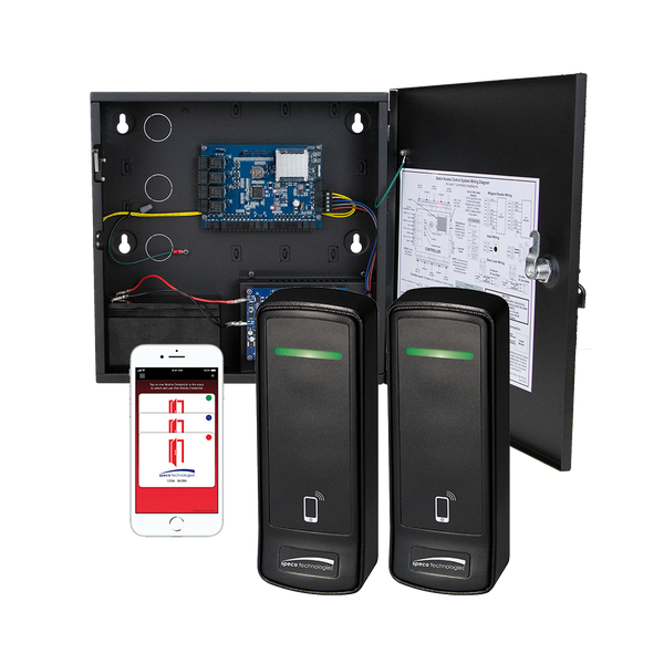Speco | 2 Door Access Control Kit with Bluetooth Mobile Reader ...