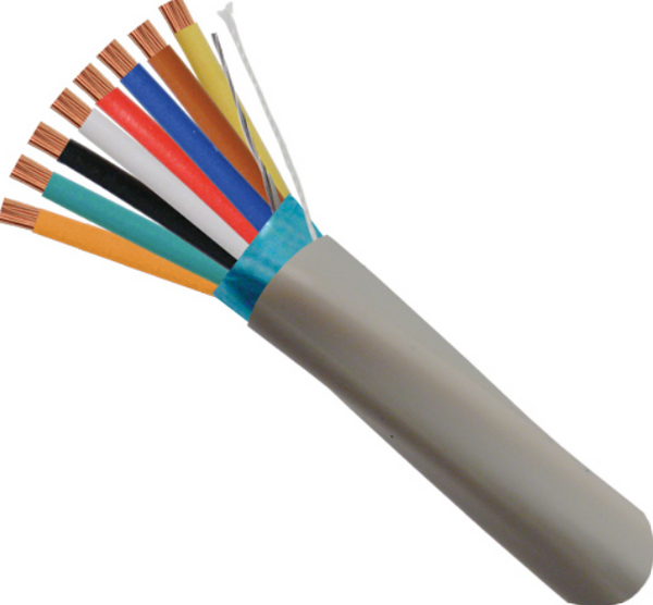 Alarm-Security Cable, Shielded, 22AWG, 8 Conductor Stranded, 500, Pull ...