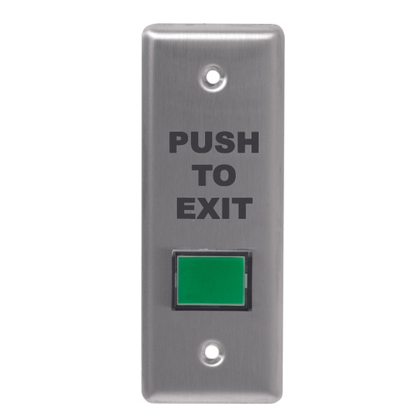 Camden | CM-310GPTE | Green button, 'PUSH TO EXIT' narrow faceplate ...
