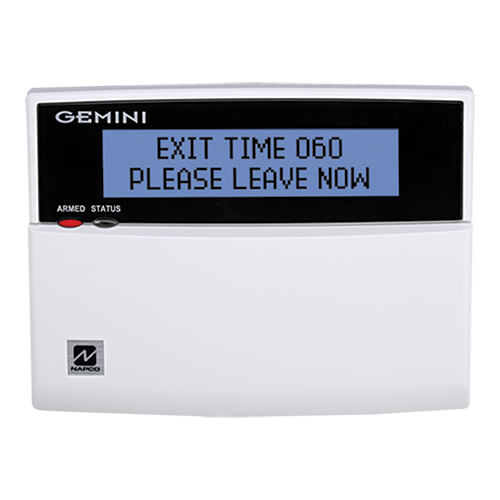 Napco | KEYPAD WITH DOOR, BLUE BACKLIT DISPLAY AND, INTEGRAL 4 ZONE ...