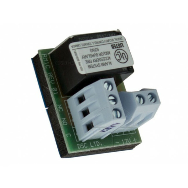 DSC RM-1C Single Relay Module with Terminals – 12V DC, 5A, UL Listed