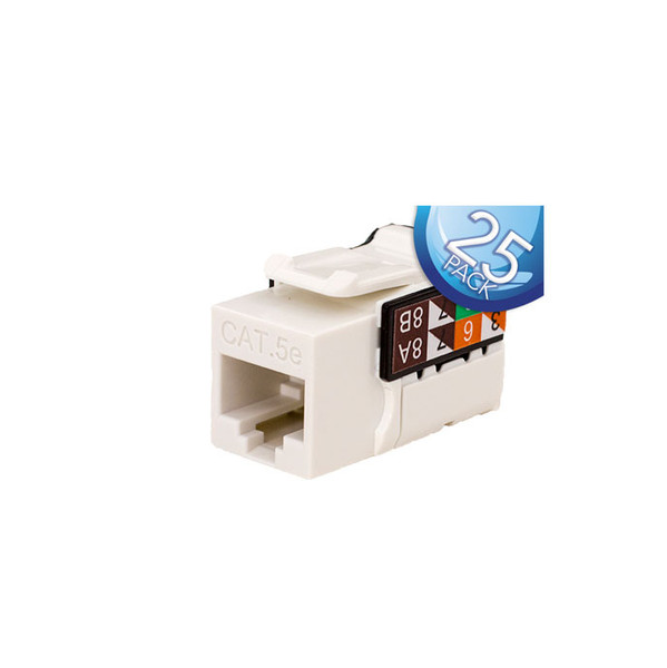 Vertical Cable | CAT5E Data Grade Keystone Jack – 25 Pack, RJ45, 8×8 ...