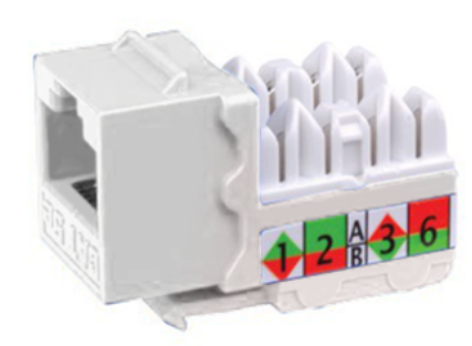 Vanco | Category 5E 90 Degree Keystone Inserts- 8 Conductor & White ...