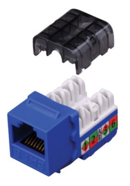 Vanco | Category 6 90 Degree Keystone Inserts- 8 Conductor & Blue ...