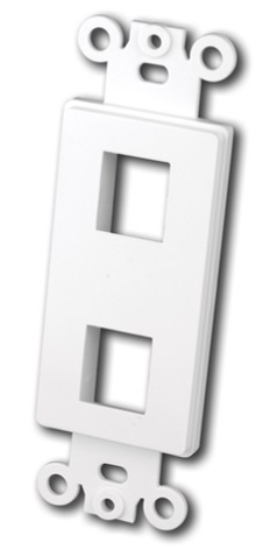 Vanco | Decor Style Multi-Media Wall Plate Inserts- 2 Ports & White ...