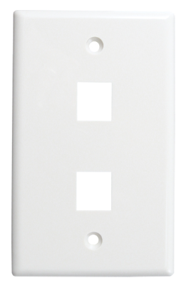 2-PORT-WALL PLATE, WHITE 304-J2636/2P/WH - SS&Si Dealer Network