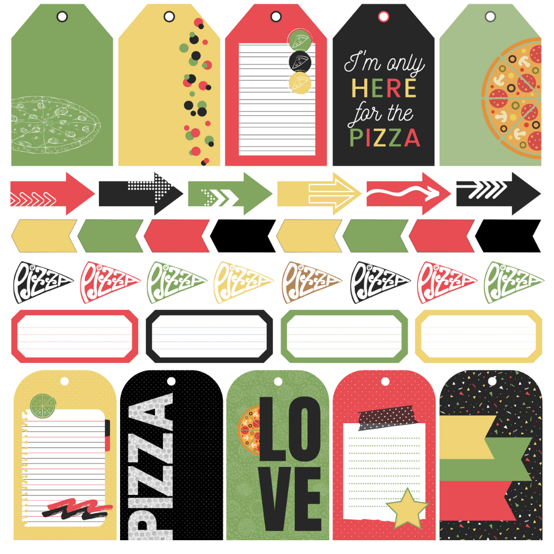 SCRAPBOOK GENERATION Pizza Party 12x12 Paper: Cutout 2 - Scrapbook ...