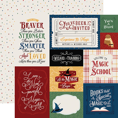 ECHO PARK Wizards and Company 12x12 Paper: Multi Journaling Cards ...