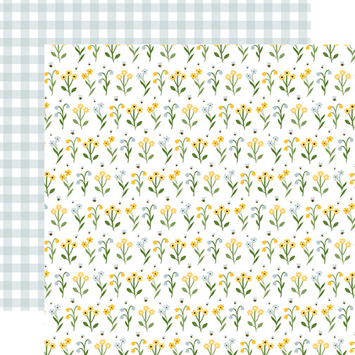 ECHO PARK Happy As Can Bee 12x12 Paper: Sunny Day Stems - Scrapbook ...