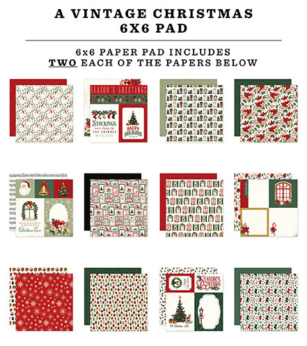 CARTA BELLA A Vintage Christmas 6x6 Paper Pad - Scrapbook Generation