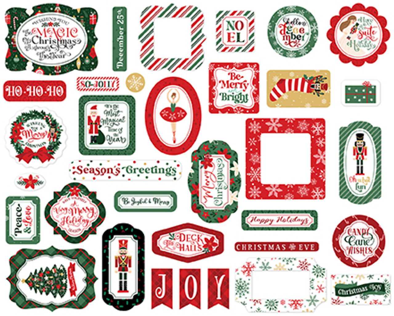 Echo Park Nutcracker Christmas Ephemera Scrapbook Generation