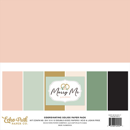 ECHO PARK Marry Me Solids Kit - Scrapbook Generation