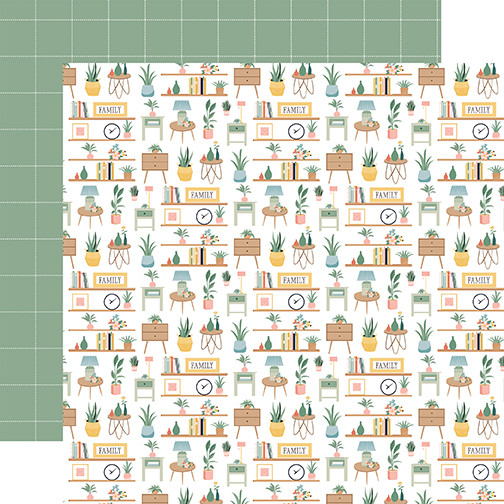 ECHO PARK Our Happy Place 12x12 Paper: Home Essentials - Scrapbook ...
