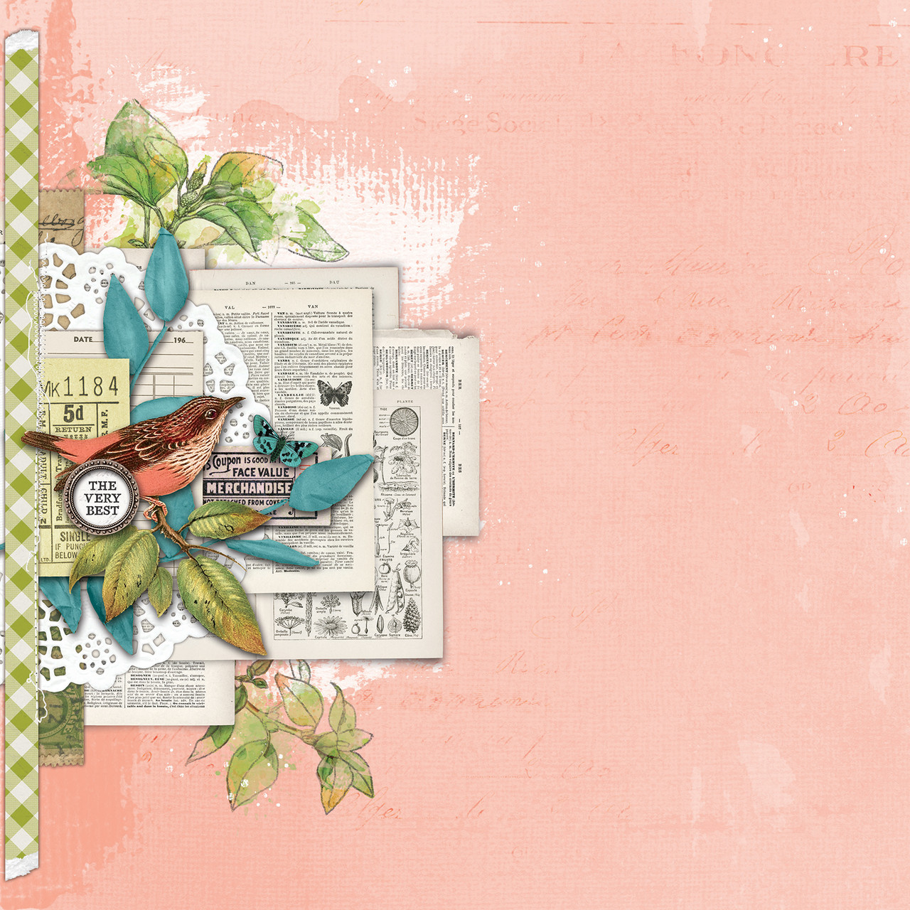 49 AND MARKET 12x12 Paper: Birdsong - Sweet Notes - Scrapbook Generation