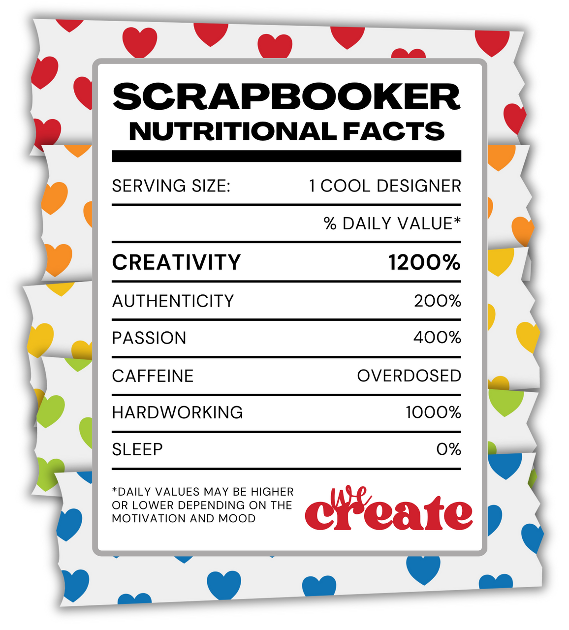 SCRAPBOOK GENERATION Vinyl Decal Stickers: Scrapbooker Nutritional ...