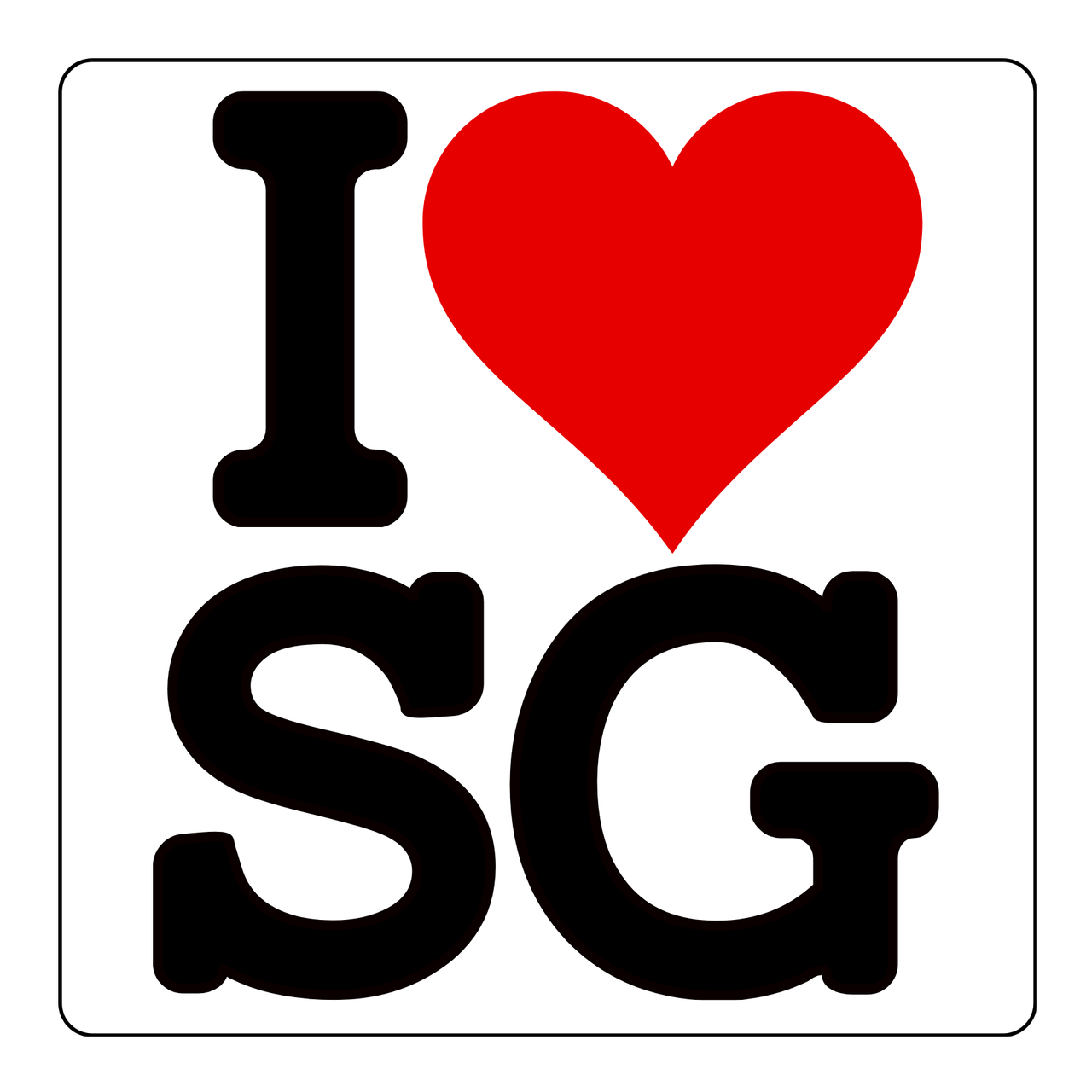 SCRAPBOOK GENERATION Vinyl Decal Stickers: I Heart SG - Scrapbook ...