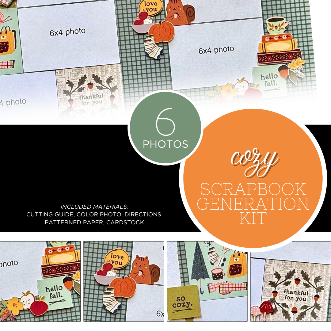 SCRAPBOOK GENERATION Cozy - 1 Layout Kit - Scrapbook Generation