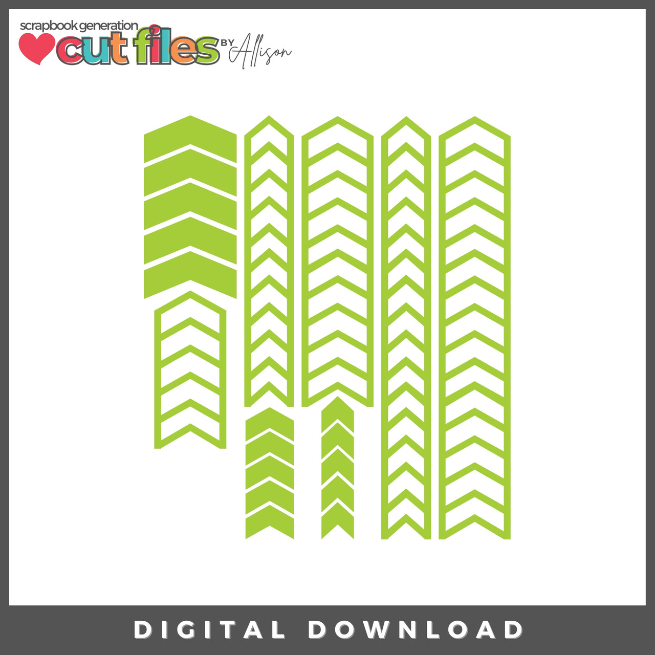 DIGITAL DOWNLOAD: Cut Files by Allison - Arrow Pieces & Strips ...
