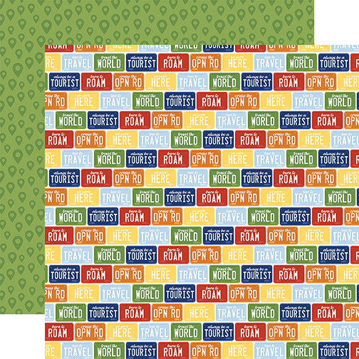ECHO PARK Born To Travel 12x12 Paper: Tourist License Plates ...