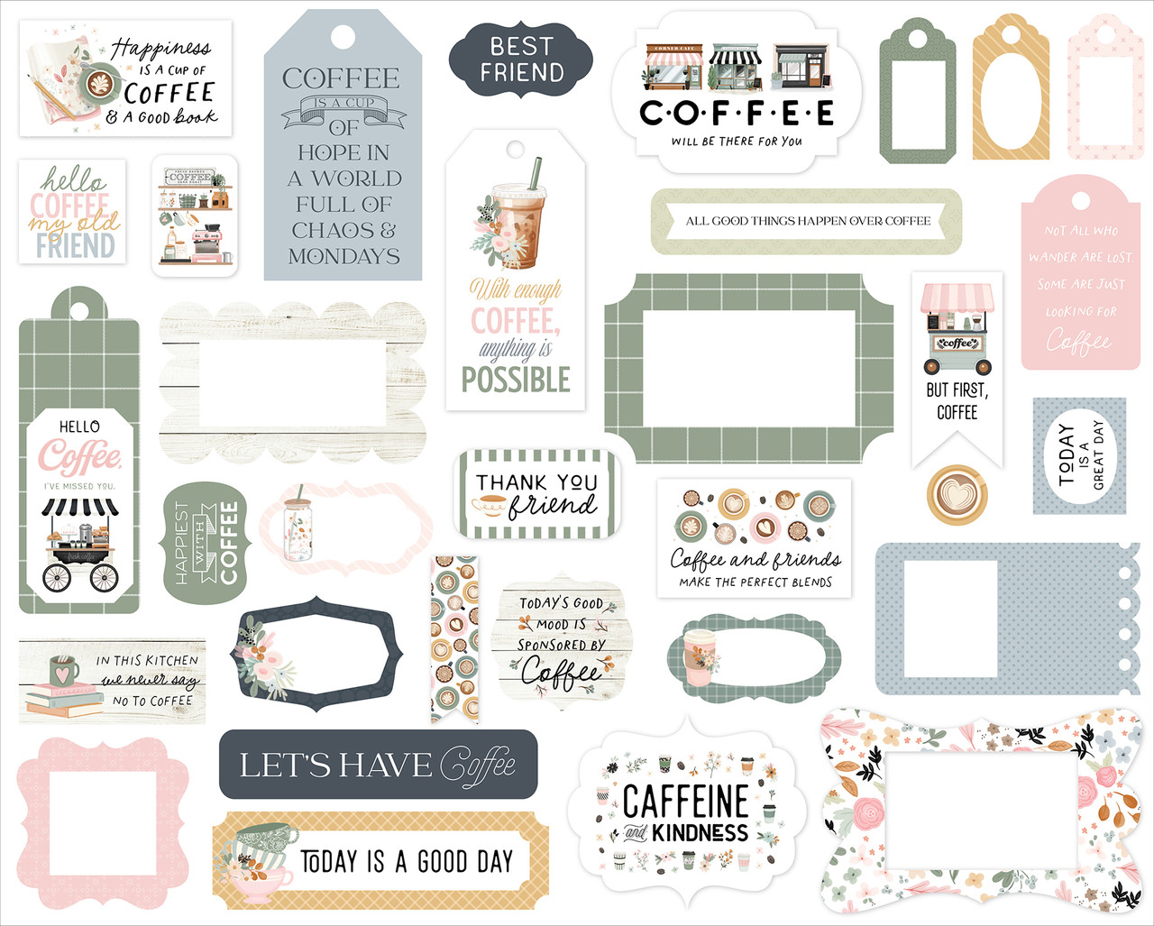 CARTA BELLA Coffee Shops Frames & Tags - Scrapbook Generation