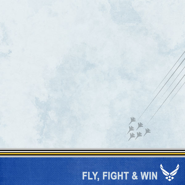 SCRAPBOOK CUSTOMS 12x12 Military Themed Paper: US Air Force Border ...