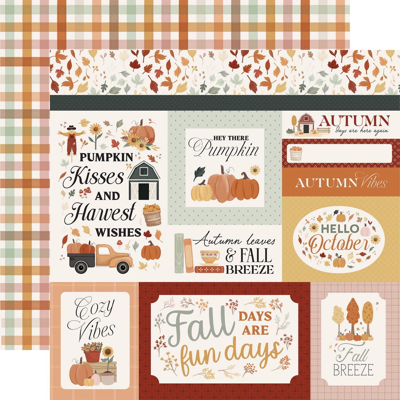 CARTA BELLA It's Autumn 12x12 Paper: Multi Journaling Cards - Scrapbook ...