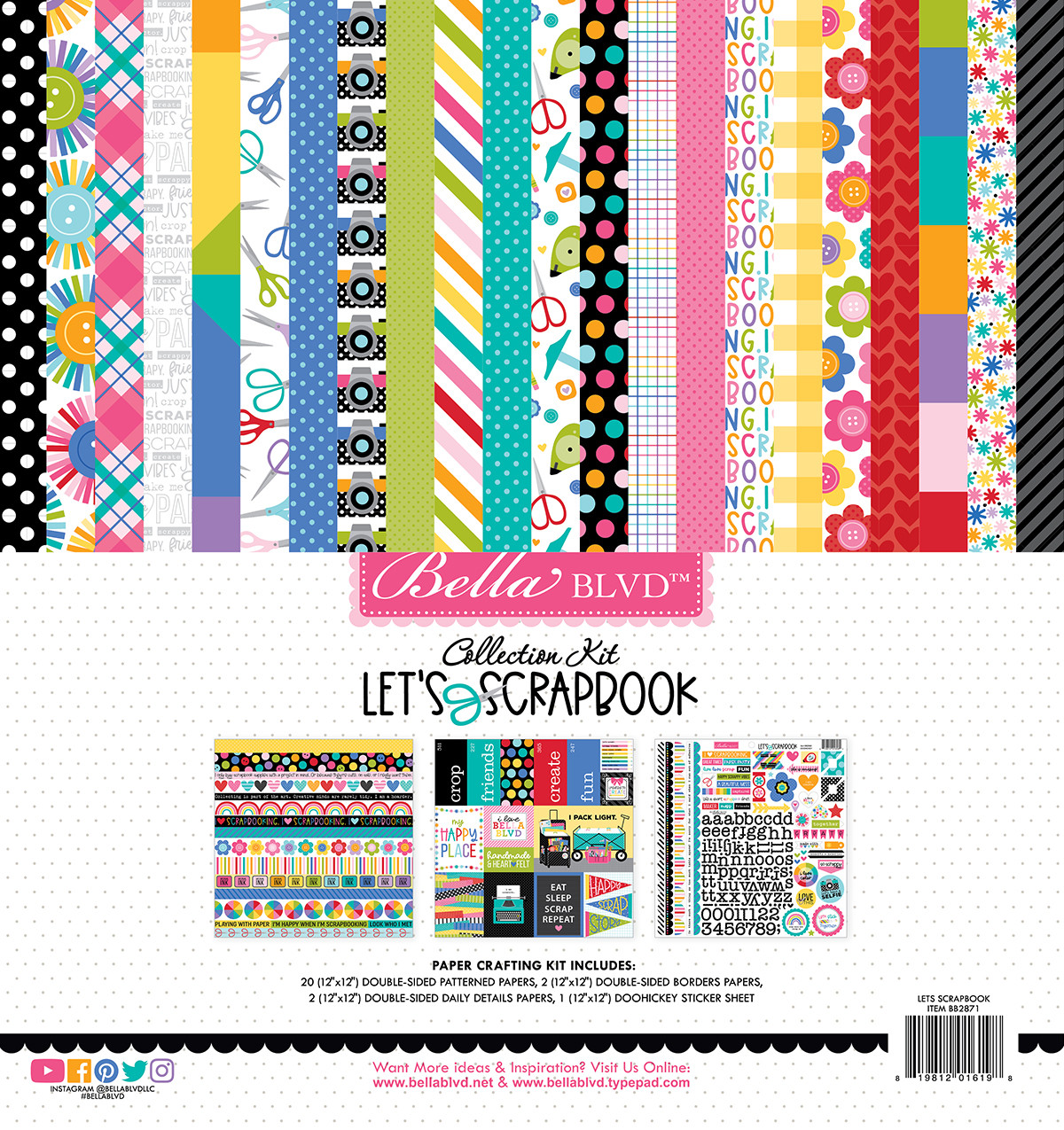 BELLA BLVD Let's Scrapbook! 12x12 Collection Pack - Scrapbook Generation