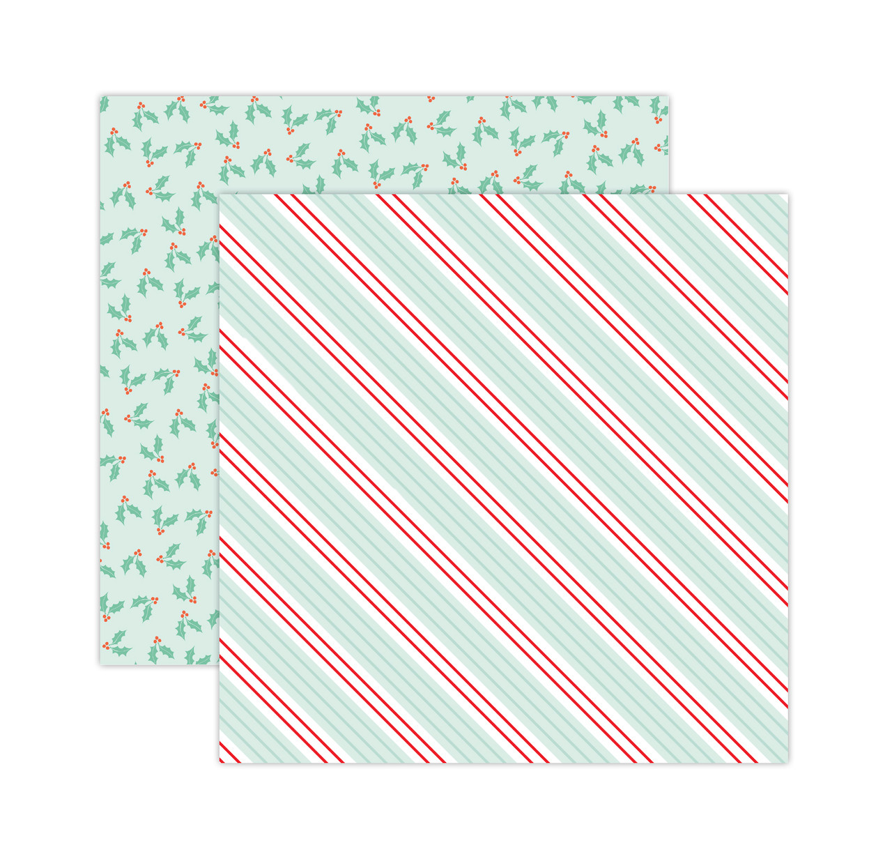 PRETTY LITTLE STUDIO Candy Cane 12x12 Paper | Frozen Treat (double ...