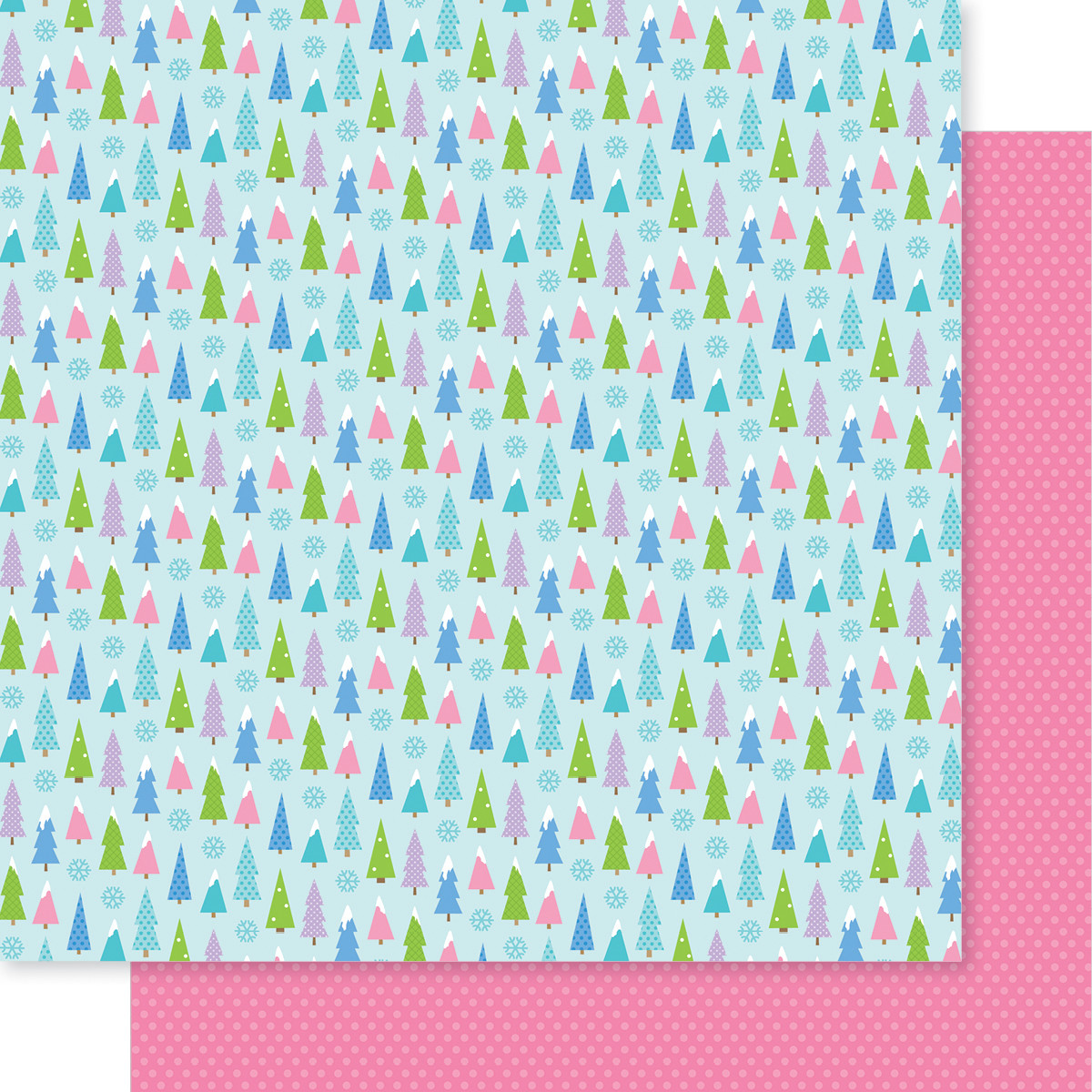 BELLA BLVD Snowflake Season 12x12 Paper: Snow Grove - Scrapbook Generation