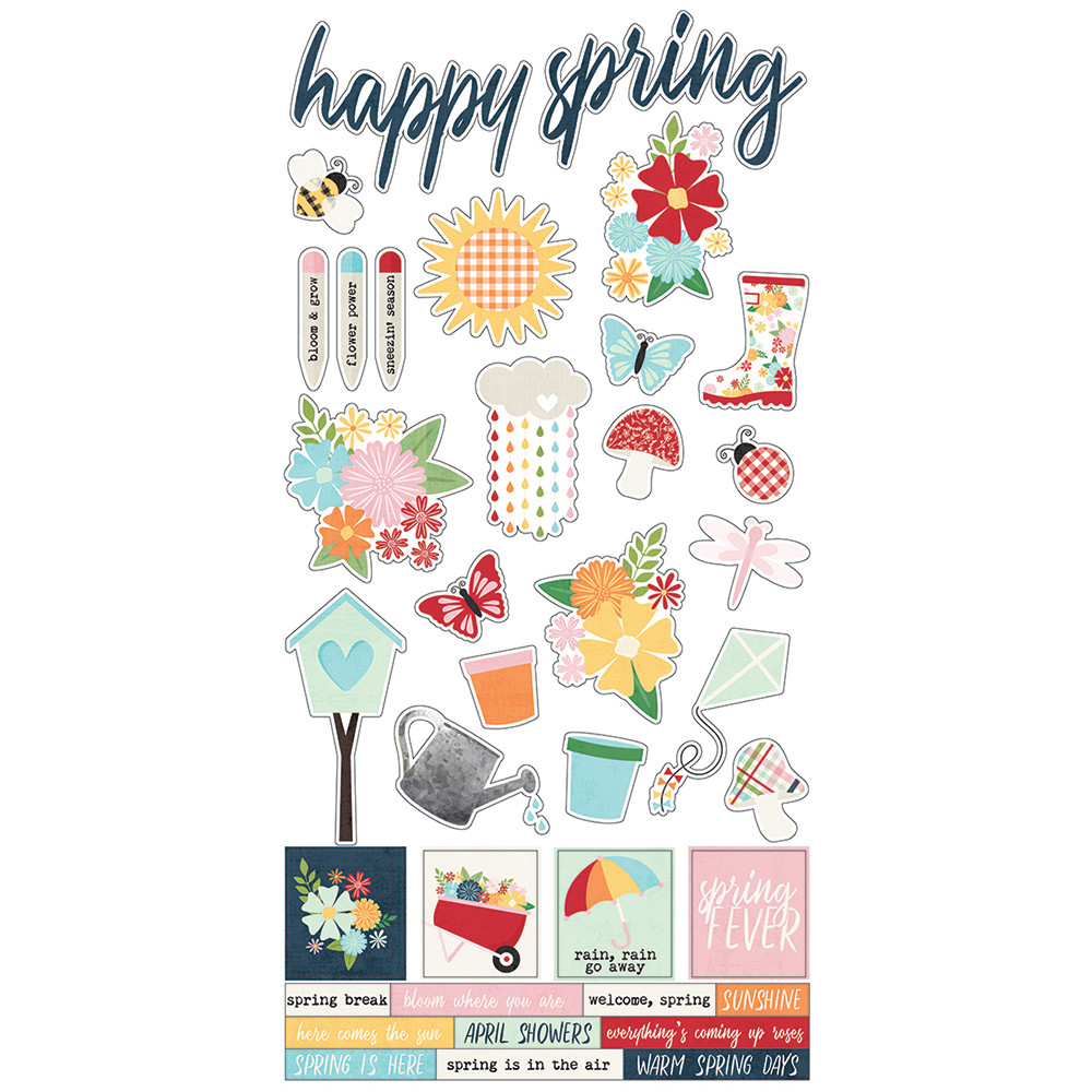 SIMPLE STORIES Springtime 6x12 Stickers - Scrapbook Generation