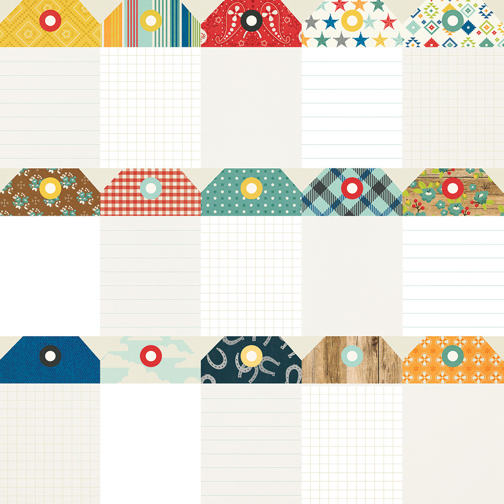 SIMPLE STORIES Howdy! 12x12 Paper: Tags - Scrapbook Generation