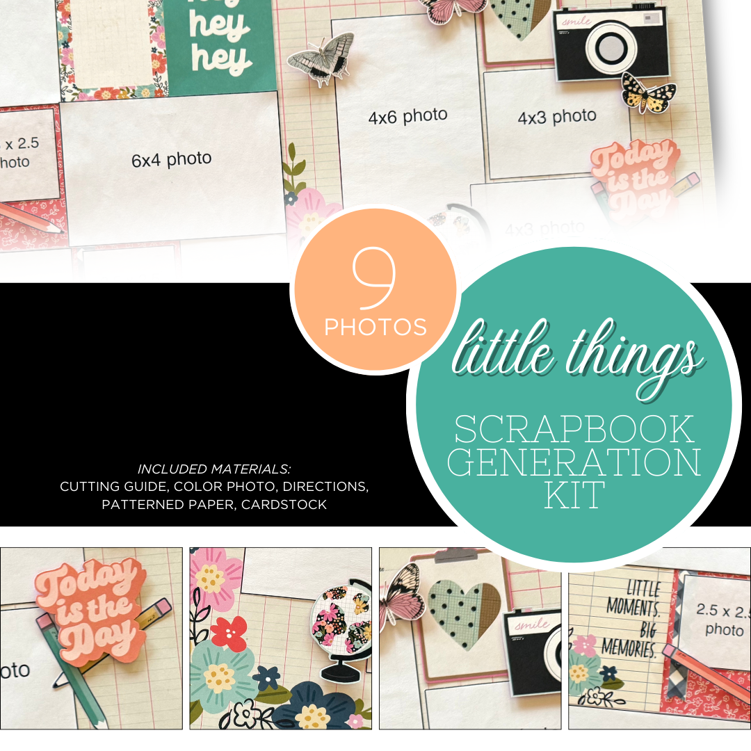SCRAPBOOK GENERATION 1 Layout Kit: Little Things - Scrapbook Generation