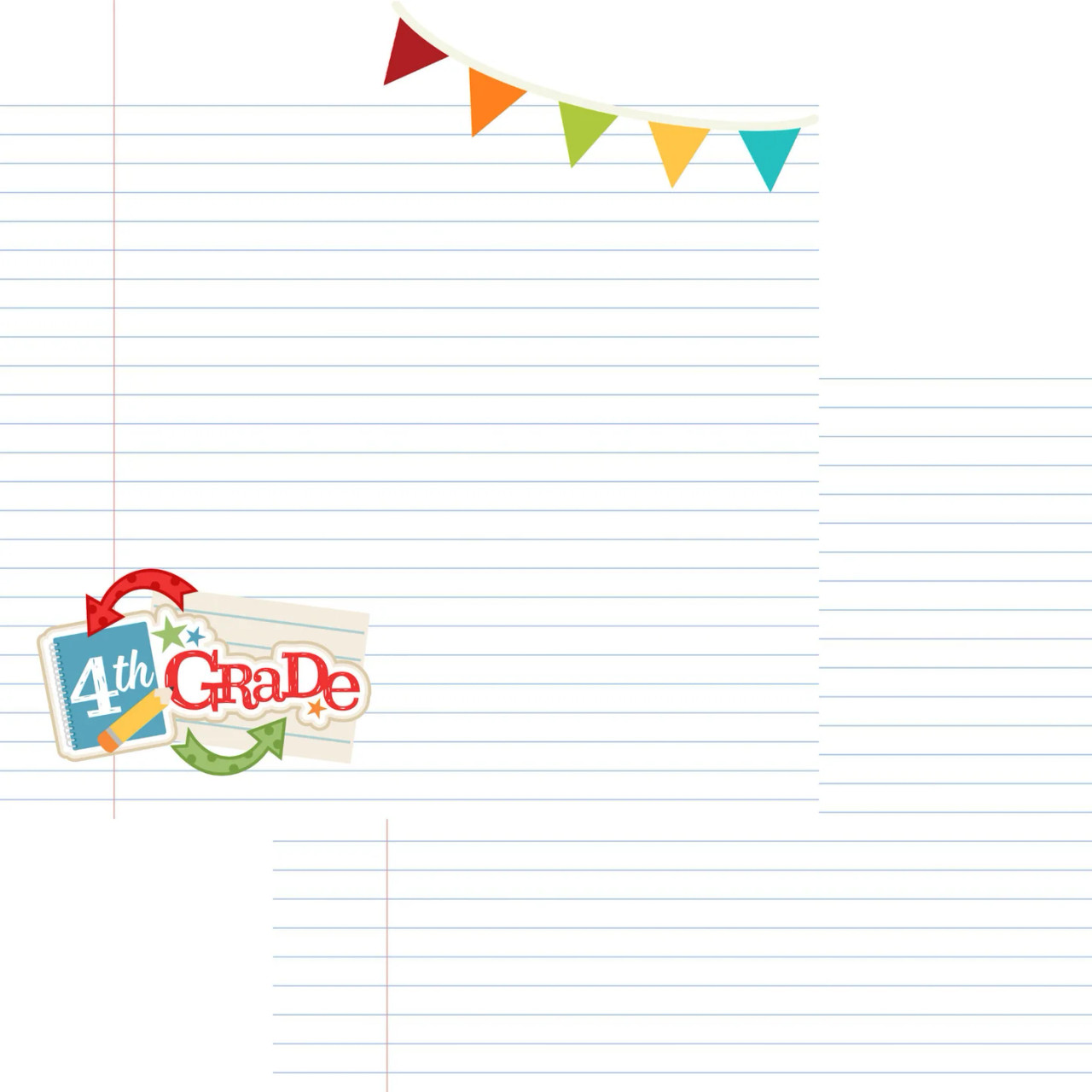 SSC DESIGNS School Days 12x12 Paper: 4th Grade - Scrapbook Generation