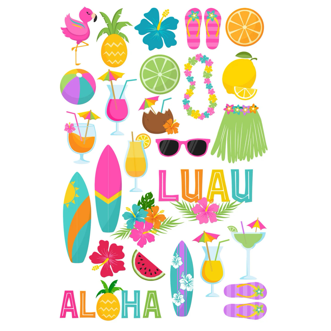 PREORDER - ships April: SSC DESIGNS Hawaiian Luau Ephemera - Scrapbook ...