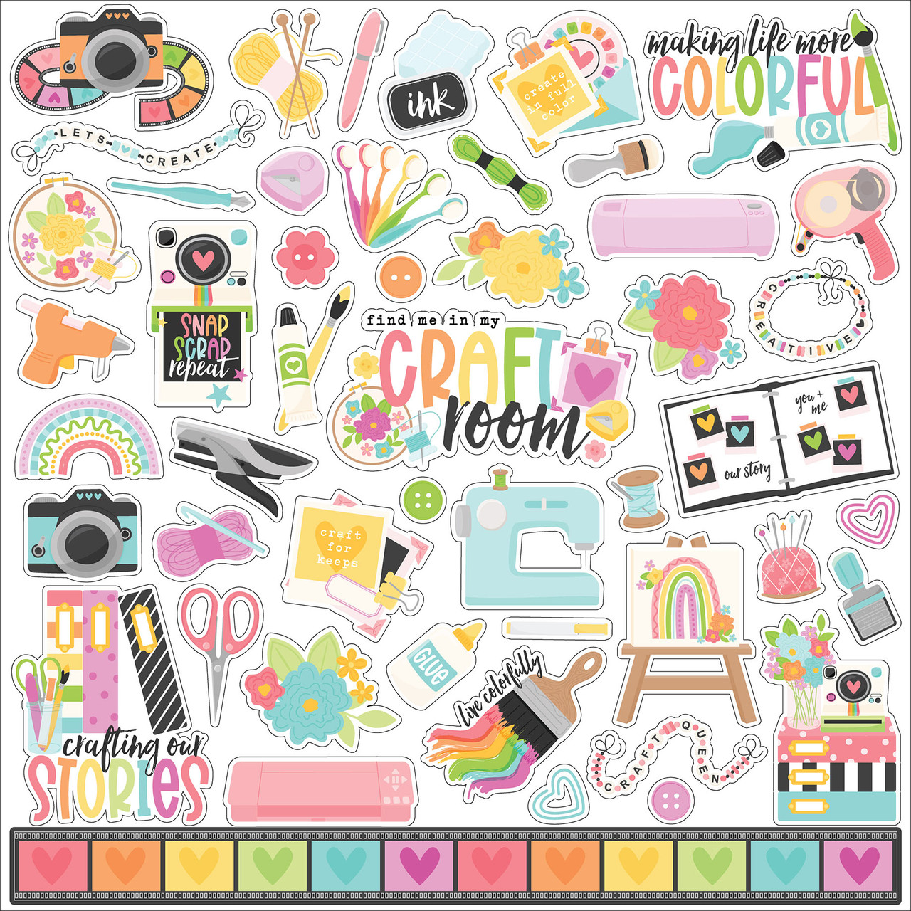 ECHO PARK Craft Room Element Sticker - Scrapbook Generation