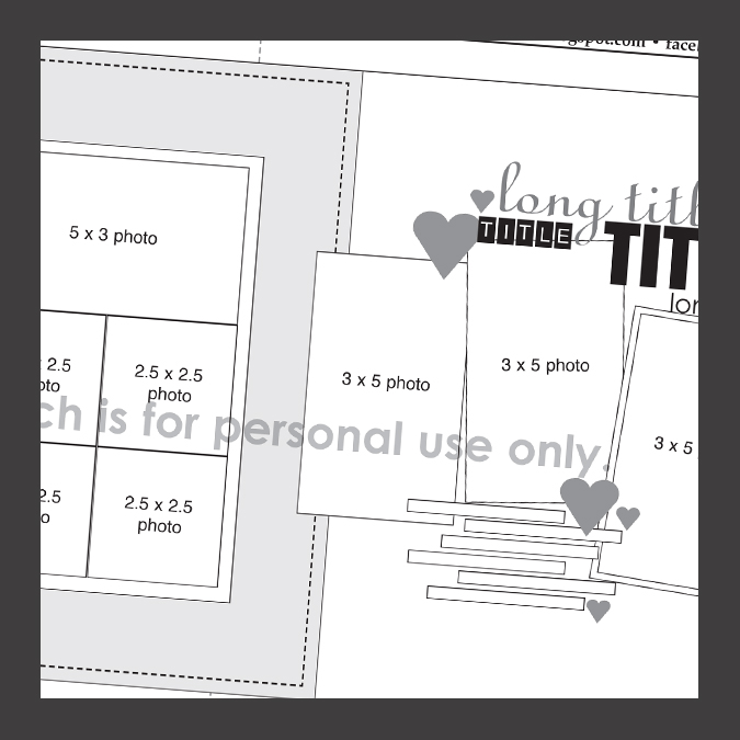 DIGITAL DOWNLOAD: ONE SKETCH - Large Background with Accents | Two Page ...
