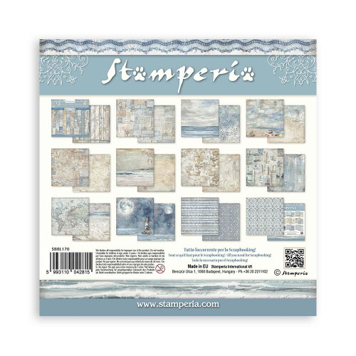STAMPERIA Silent Sea 12x12 Paper Pad - Backgrounds - Scrapbook Generation