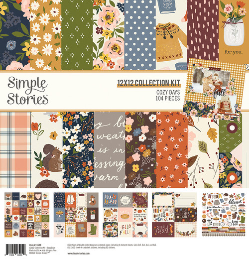 SIMPLE STORIES Cozy Days Collection Kit - Scrapbook Generation