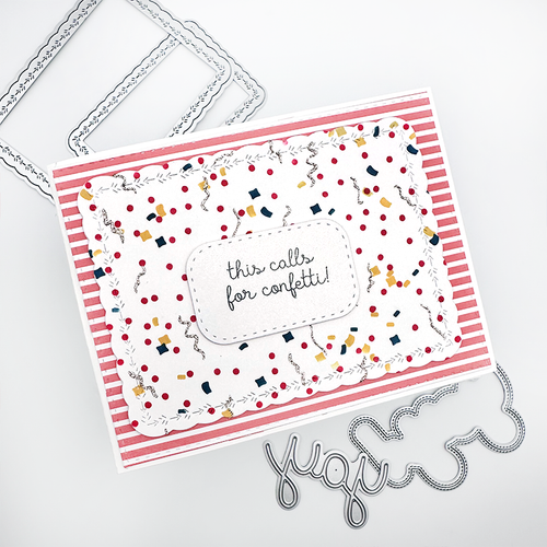 EMILY MOORE DESIGNS Stencil: Confetti Layered - Scrapbook Generation