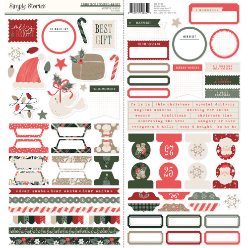 PREORDER - ships September: SIMPLE STORIES Mistletoe & Holly Cardstock ...