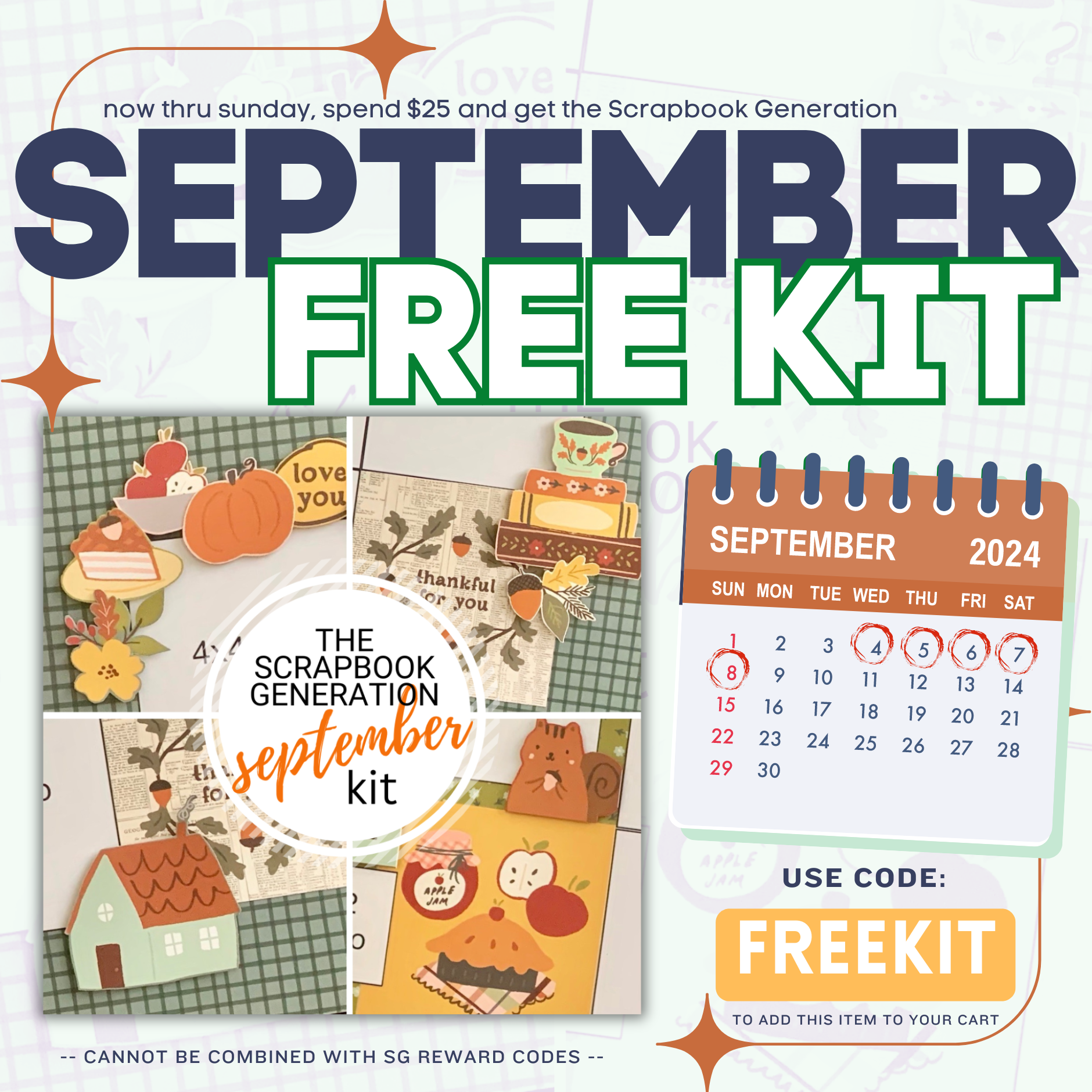 Sales and Events - Free Kit Weekends - Scrapbook Generation