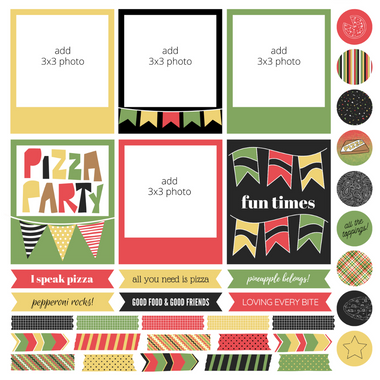 SCRAPBOOK GENERATION Pizza Party 12x12 Paper: Cutout 7 - Scrapbook ...