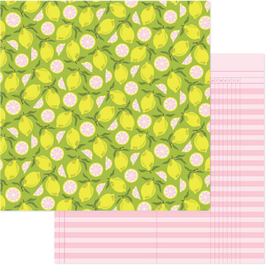 AMERICAN CRAFTS Whatevs 12x12 Paper: Lemonade - Scrapbook Generation