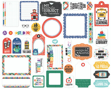 ECHO PARK Off To School Frames & Tags - Scrapbook Generation