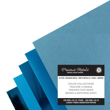 HARMONY PAPER COMPANY Precious Metals 8.5x11 Cardstock: Teal ...
