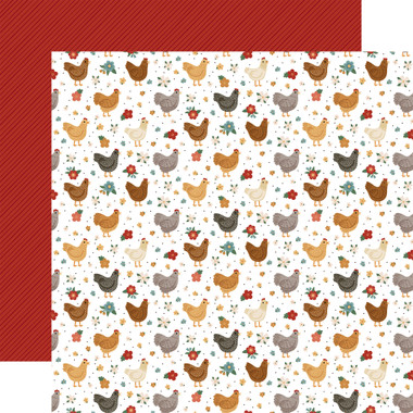 ECHO PARK Chickens 12x12 Paper: Our Coop Chickens - Scrapbook Generation