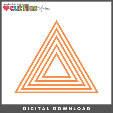 DIGITAL DOWNLOAD: Cut Files by Andrew - Concentric Triangles - Scrapbook Generation