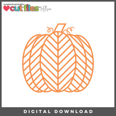 DIGITAL DOWNLOAD: Cut Files by Allison - Pumpkin With Stripes ...